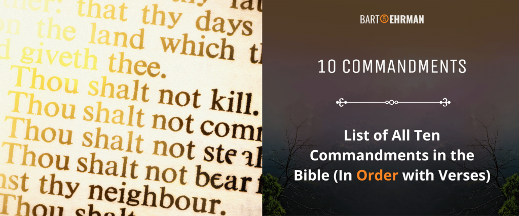 10 Commandments in Order: List of All Ten in the Bible (Plus Verse)