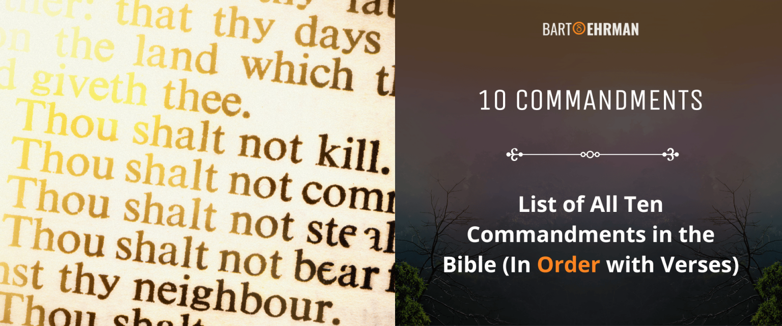 10 Commandments in Order: List of All Ten in the Bible (Plus Verse)