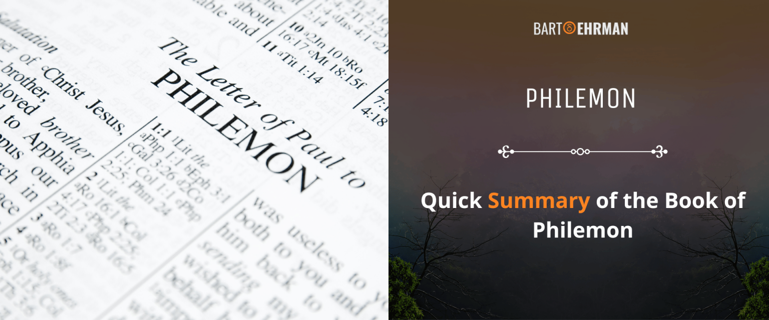 Philemon: Quick Summary of the Book of Philemon